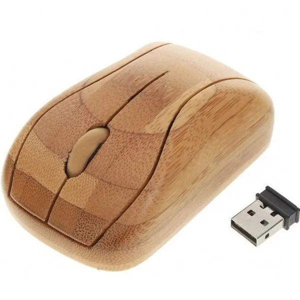 Original Bamboo 2.4g Wireless Mouse,Natural Handmade Optical Wooden ...