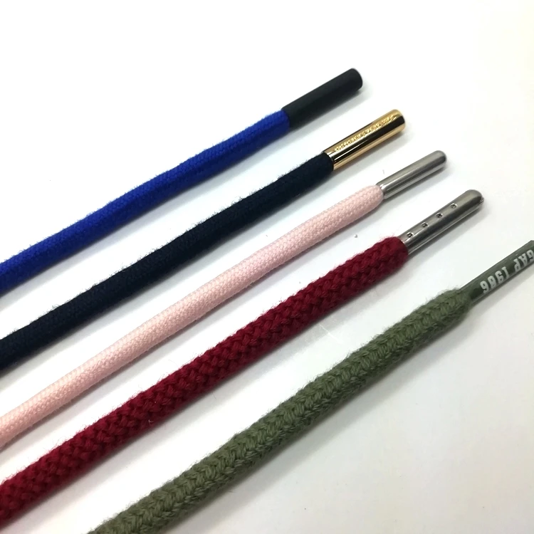 High Quality Braided Cotton Cords Drawcord String Plastic Aglets String ...