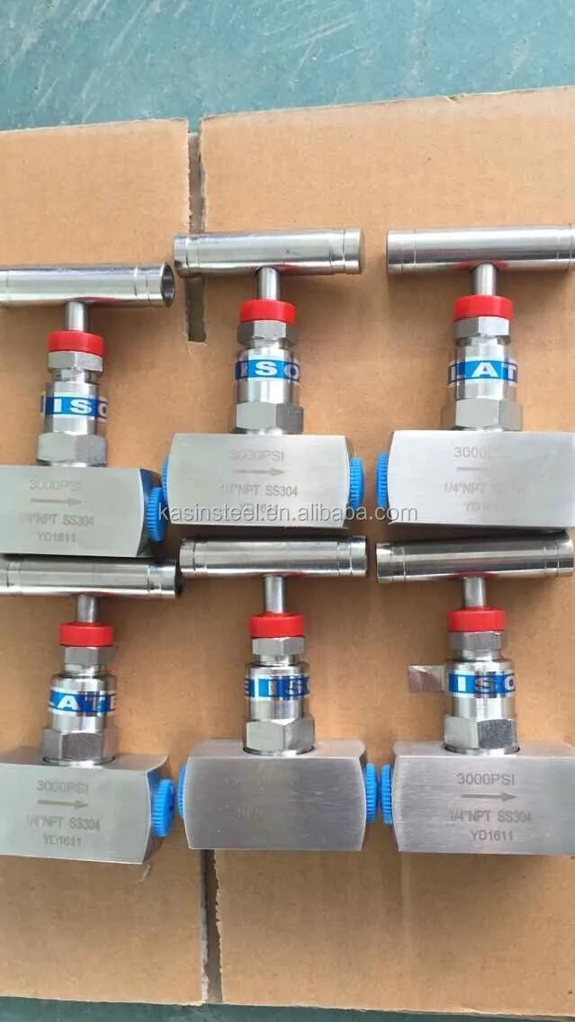 SS304 SS316 Female Male Threaded NPT 2 Way Needle Valve