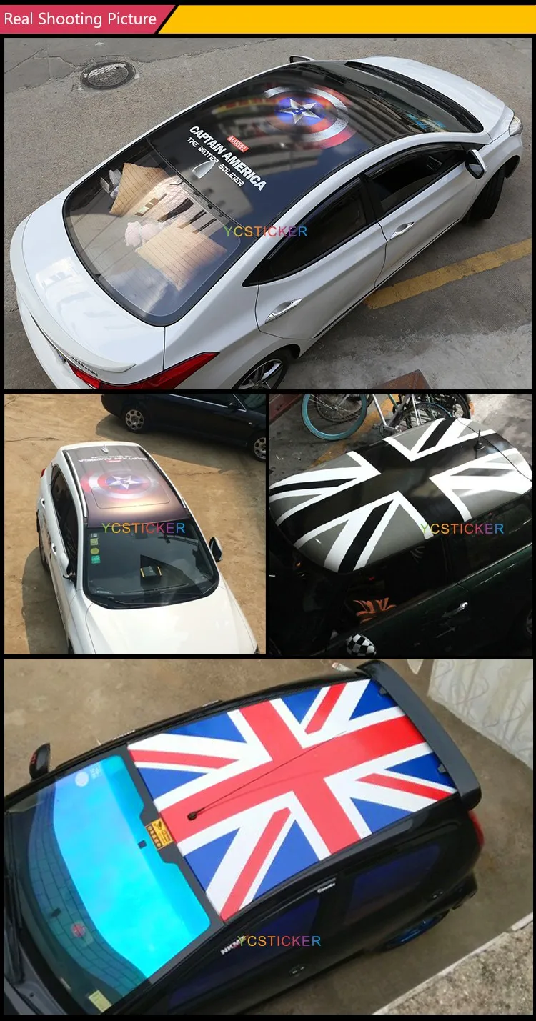 2017 New Vinyl Decals For Vehicles Car Roof Decorative Decal Self ...