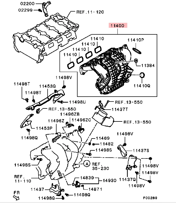 Inlet Manifold For Mitsubishi Lancer Sportback Cx3a Cx4a Cx5a Cx6a ...
