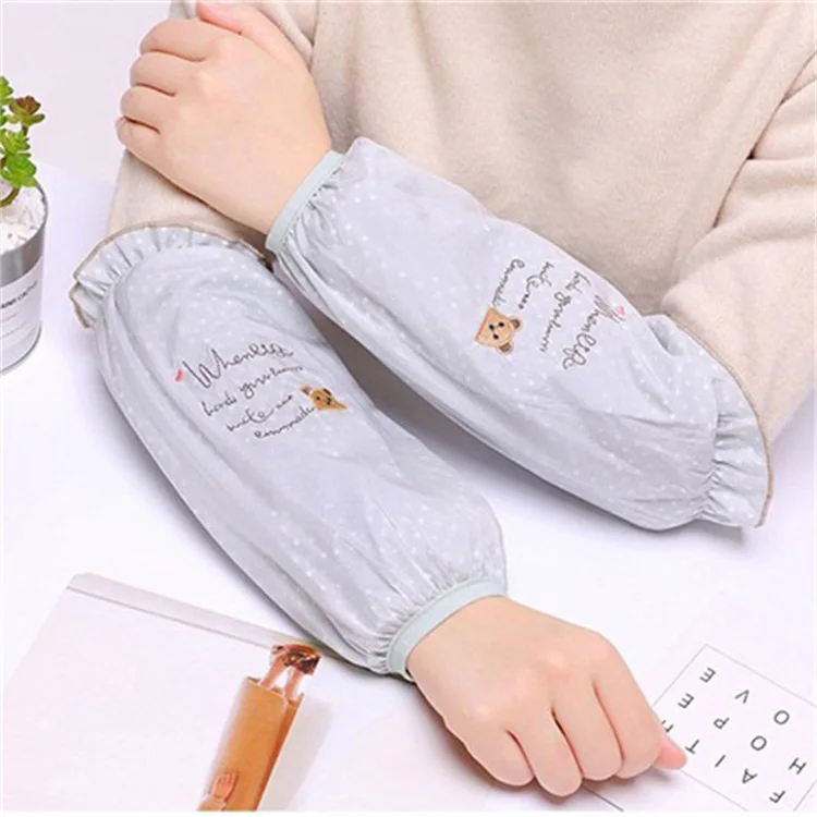 Waterproof Muslim Oversleeve Flannel Cartoon Sleevelet For Women At ...