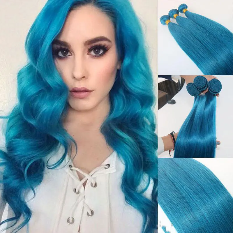 Wholesale 10a Grade Blue Straight Brazilian Virgin Remy Human Hair ...