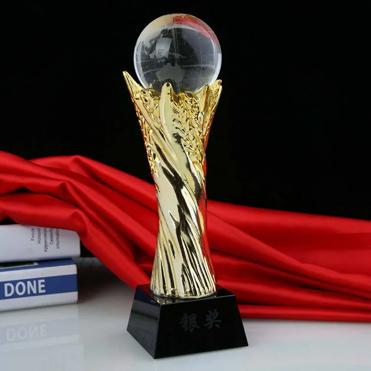 Good Quality Crystal Football Ball Trophy With Custom Your Own Design ...
