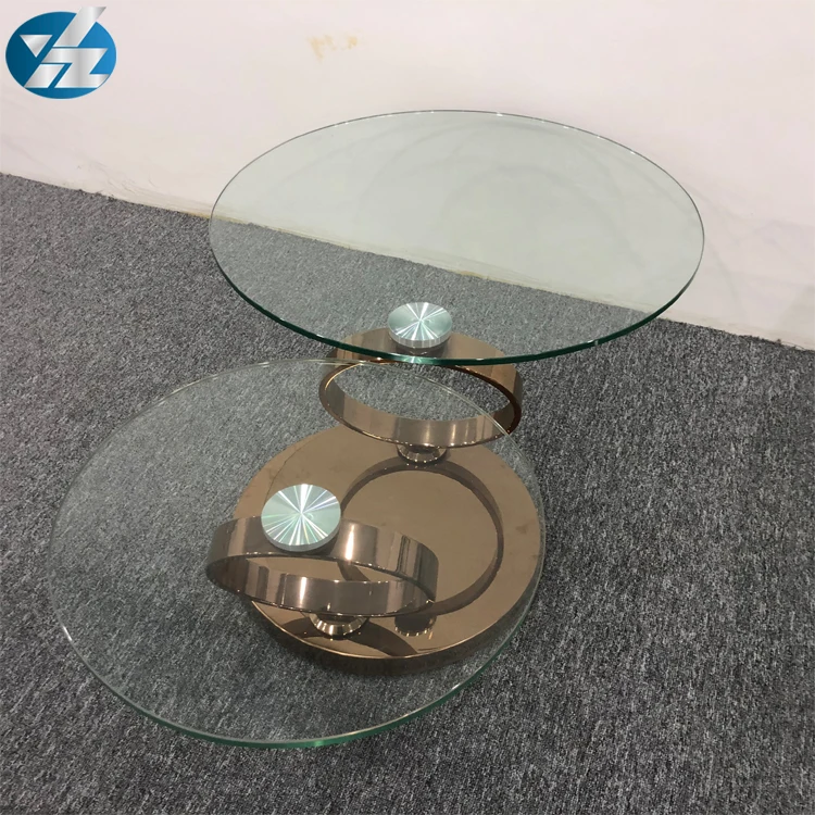 Golden Stainless Steel Rotating Coffee Table - Buy Coffee Table ...