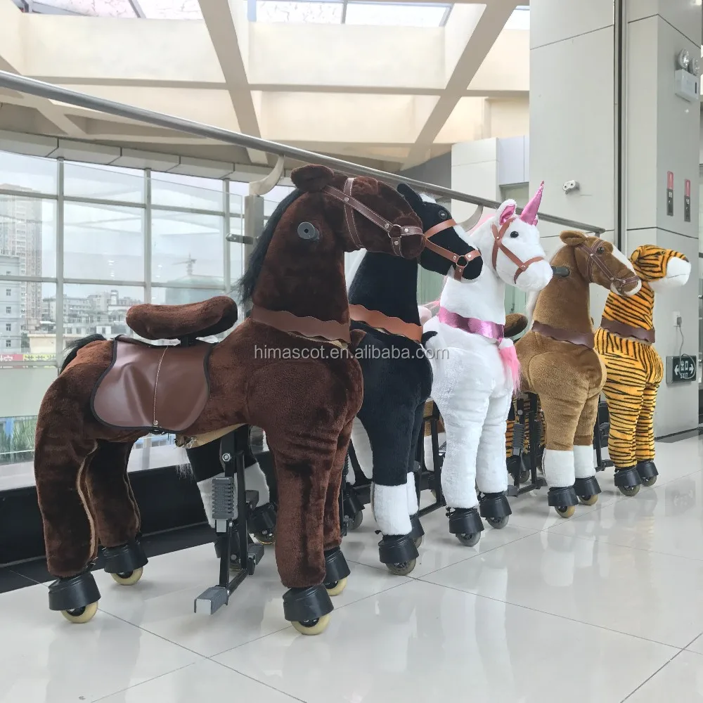 Top Quality Walking Mechanical Horse Toy Plush Mechanical Horse Racing ...