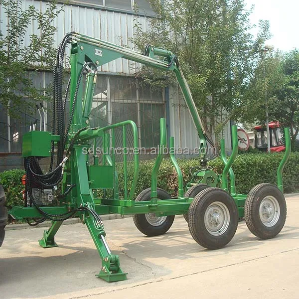 1 Ton Log Trailer Crane,Hydraulic Crane / Log Grapple / Small Wood ...