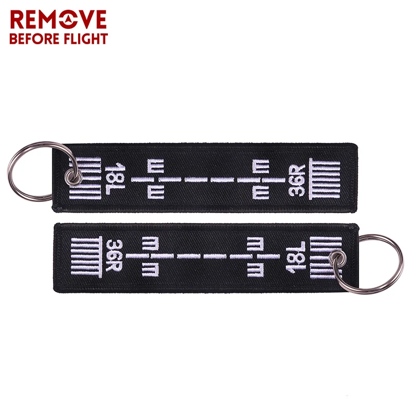 Fashion Key Chains For Aviation Embroidery Runway 18l 36rkey Ring ...