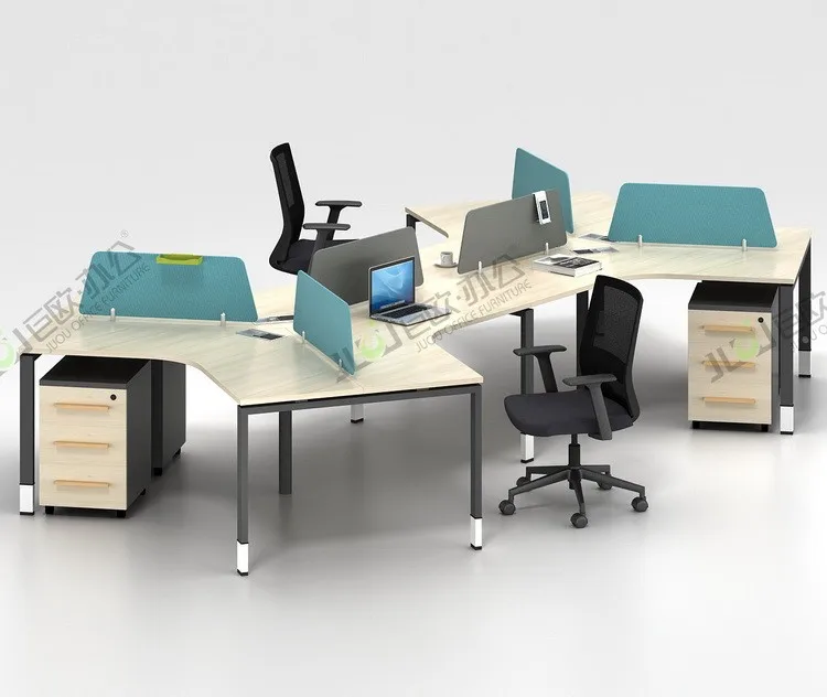 Modern 6-Person Office Computer Desk Workstation by HOGO