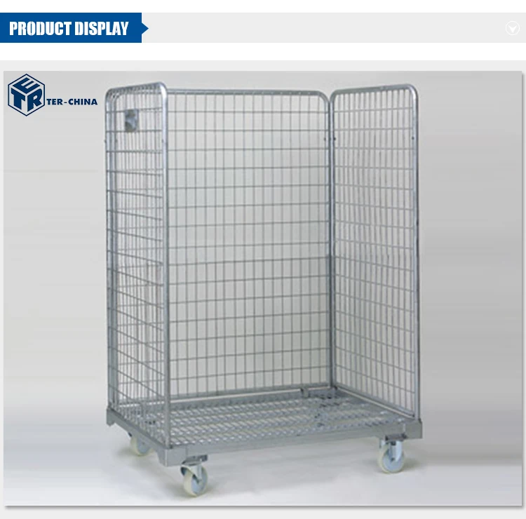 720x805 3 Sides Small Mesh Rolltainers Rollcage - Buy Rollcage,Storage ...