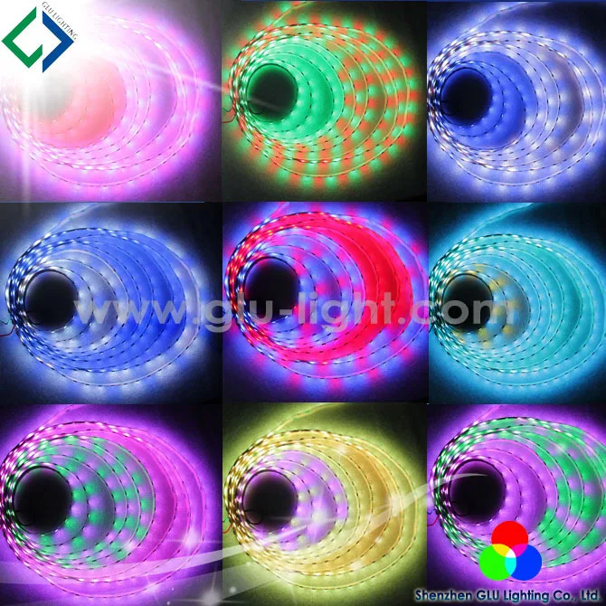 Flexible Led Strip Addressable 5050 Rgb Built-in Ic Ws2811 Ws2812b Led ...