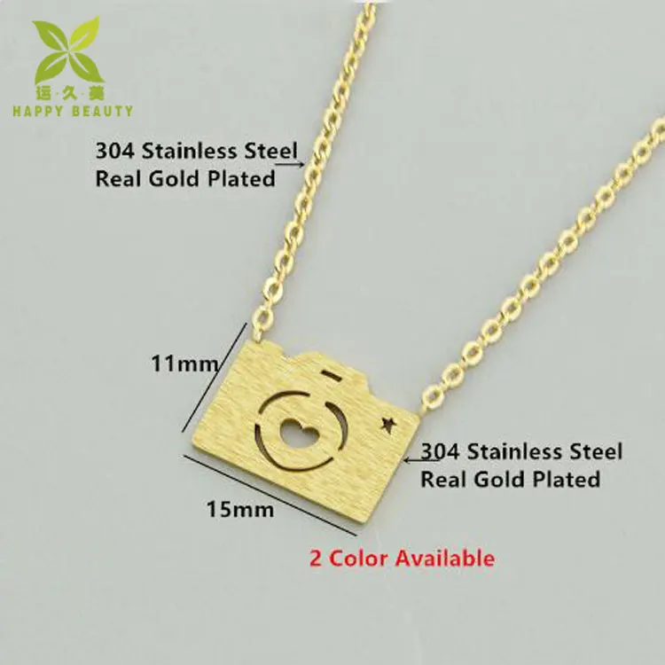 Stainless Steel Gold Silver Hidden Camera Pendant Necklace Jewelry ...