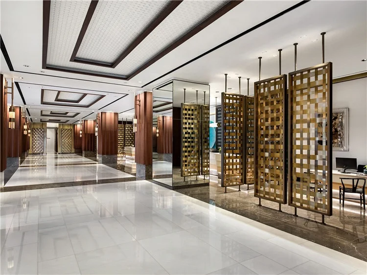 Hotel Lobby Metal Design - Stainless Steel Laser Cut Panels