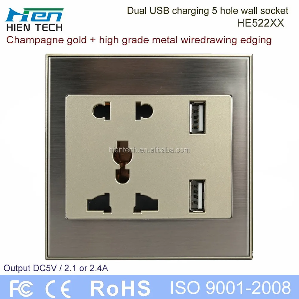 International 5 Holes Electrical Socket Usb Wall Socket Malaysia - Buy ...
