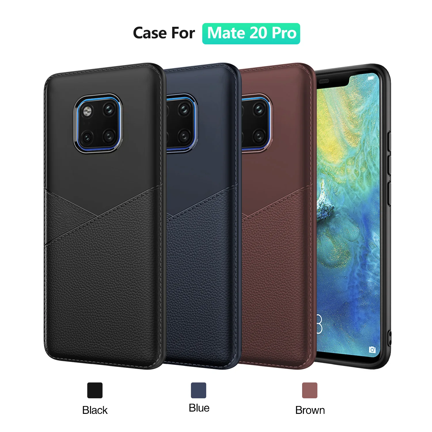 Soft Tpu Leather Cell Phone Case For Huawei Mate 20 Pro - Buy Phone ...