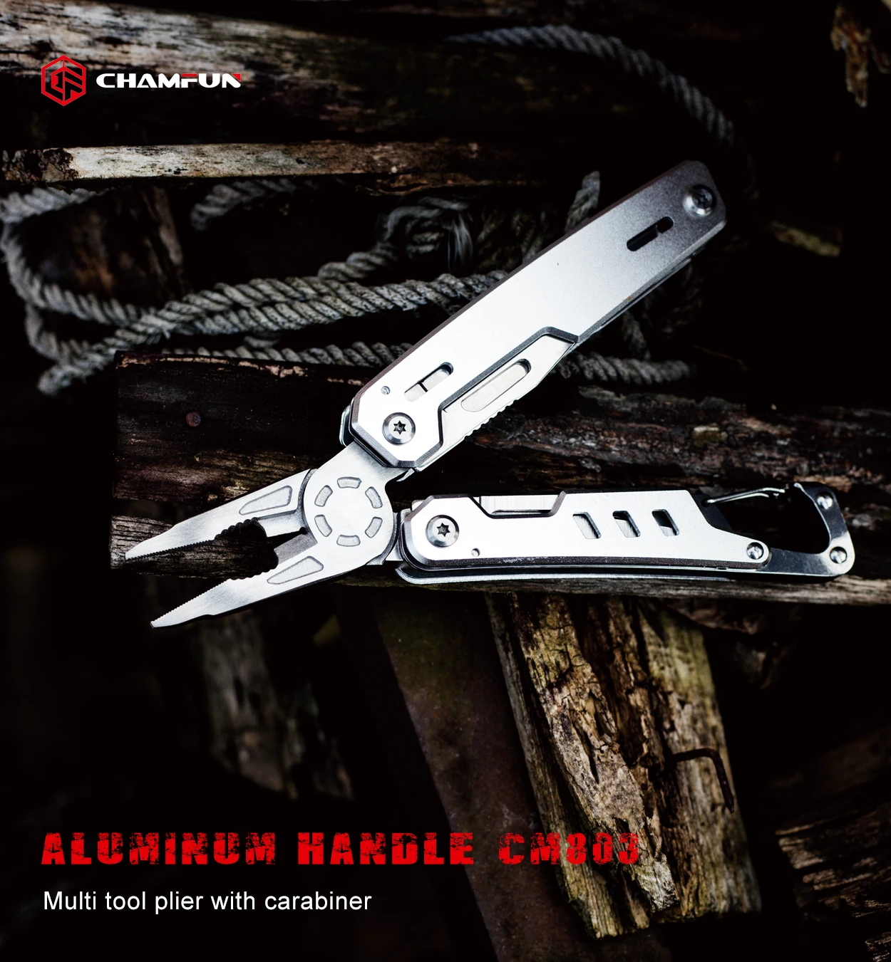 Innovative Foldable Multi Tool with Carabiner - CHAMFUN