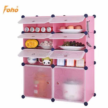Portable Plastic Widen Modular Plastic Kitchen Cabinets For Home ...