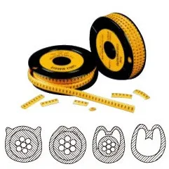 Wholesale PVC Cable Markers EC 0-9 A-Z, 1000PCS/Roll, Heat Resisting Up ...