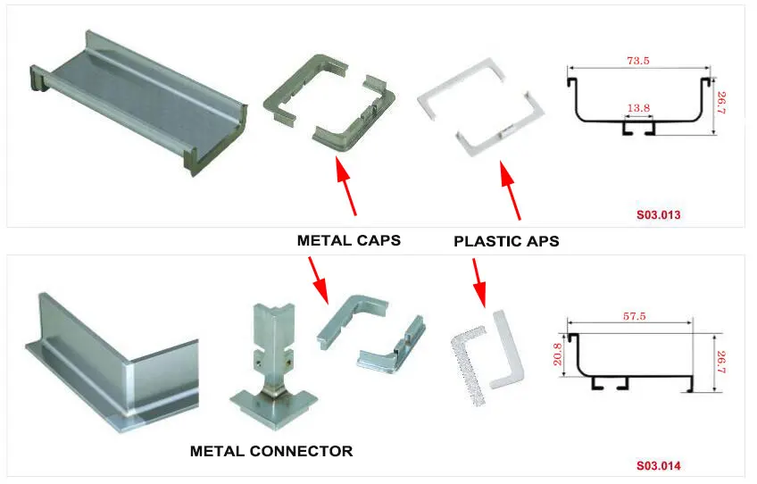Horizontal Aluminum Channel Handle Profile for Kitchen Cabinet