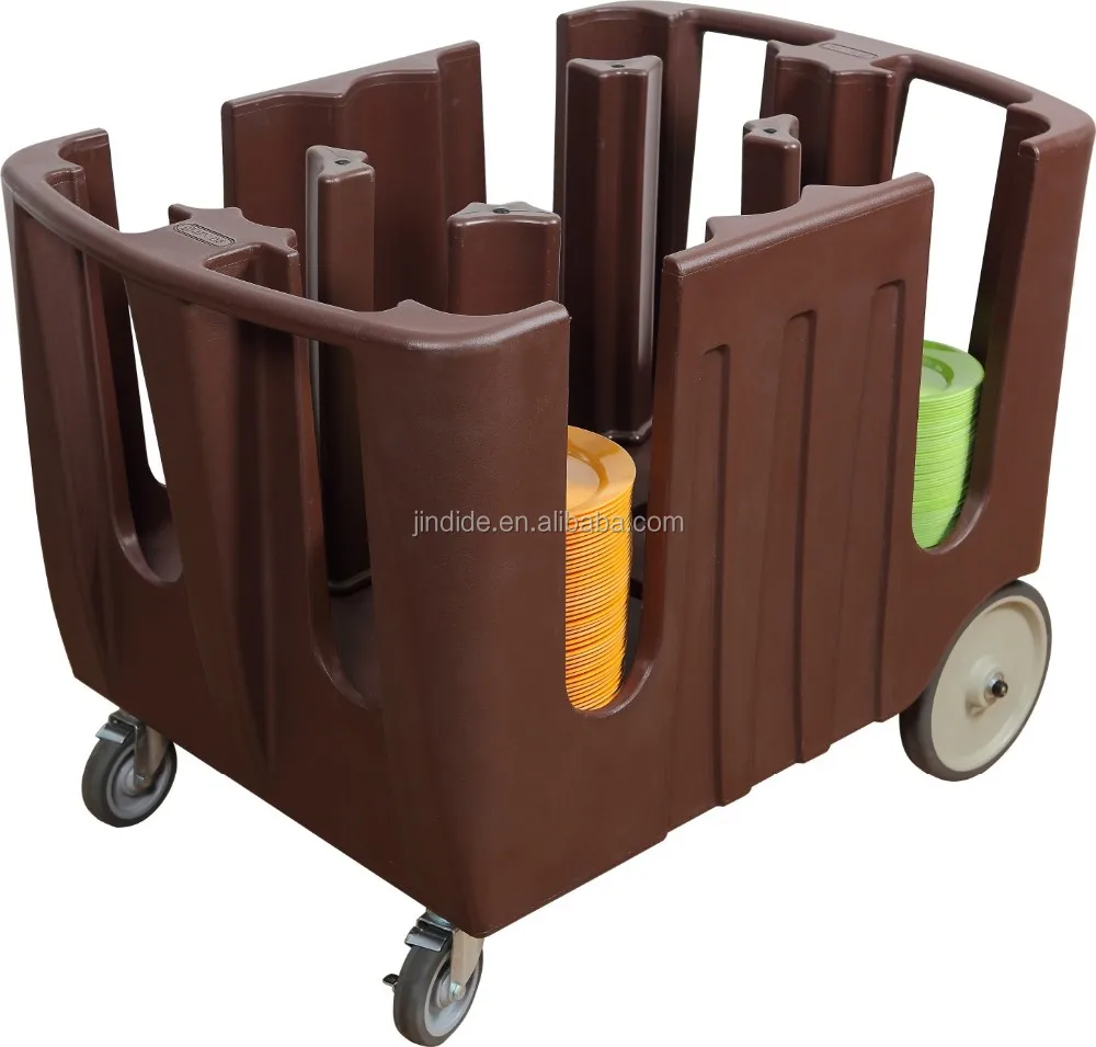Multiple Adjustable Plate Caddy – Versatile Dish Caddy Trolley in Brown ...