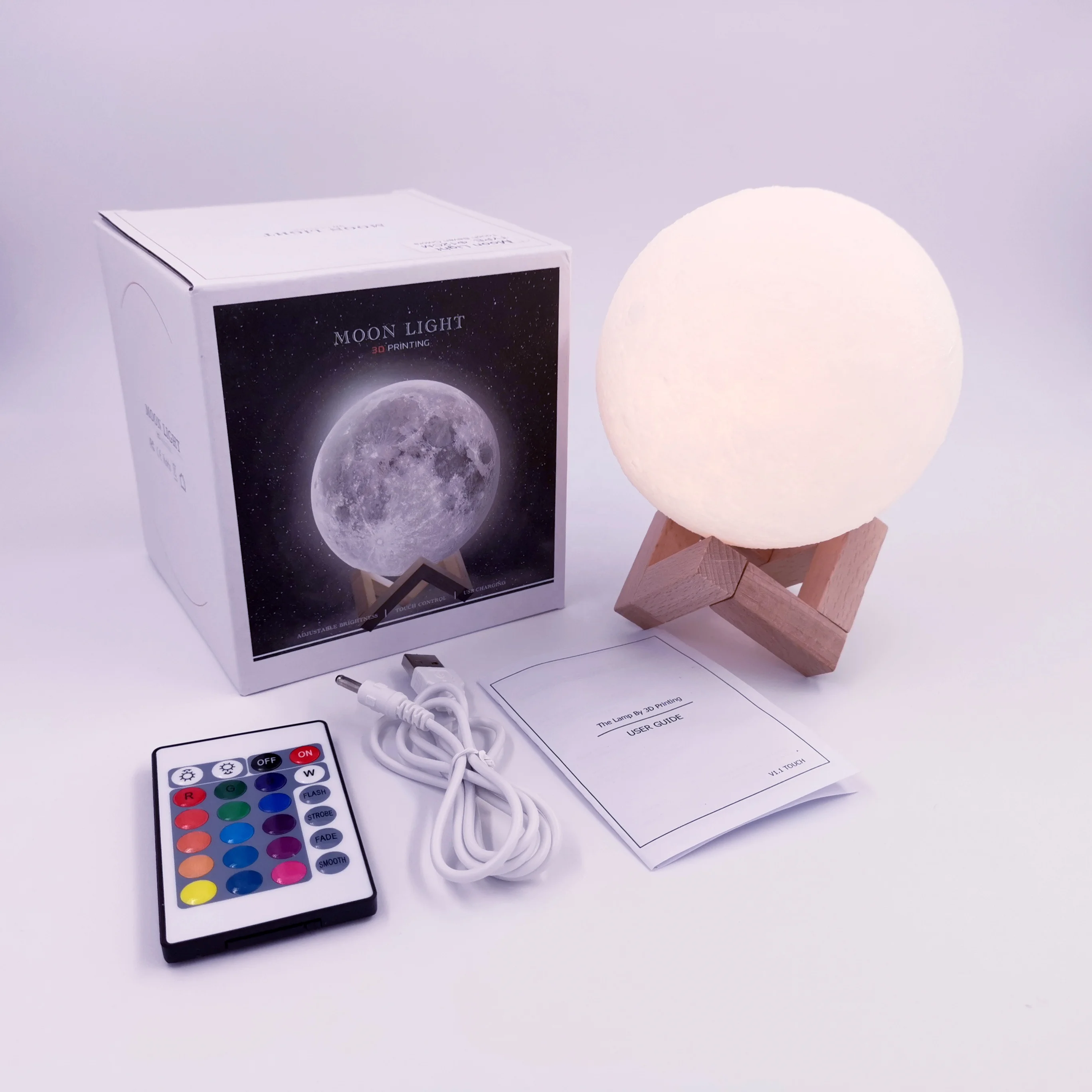 15cm Baby Room Decor Full Moon Led Moon Globe 3d Moon Light - Buy Full ...