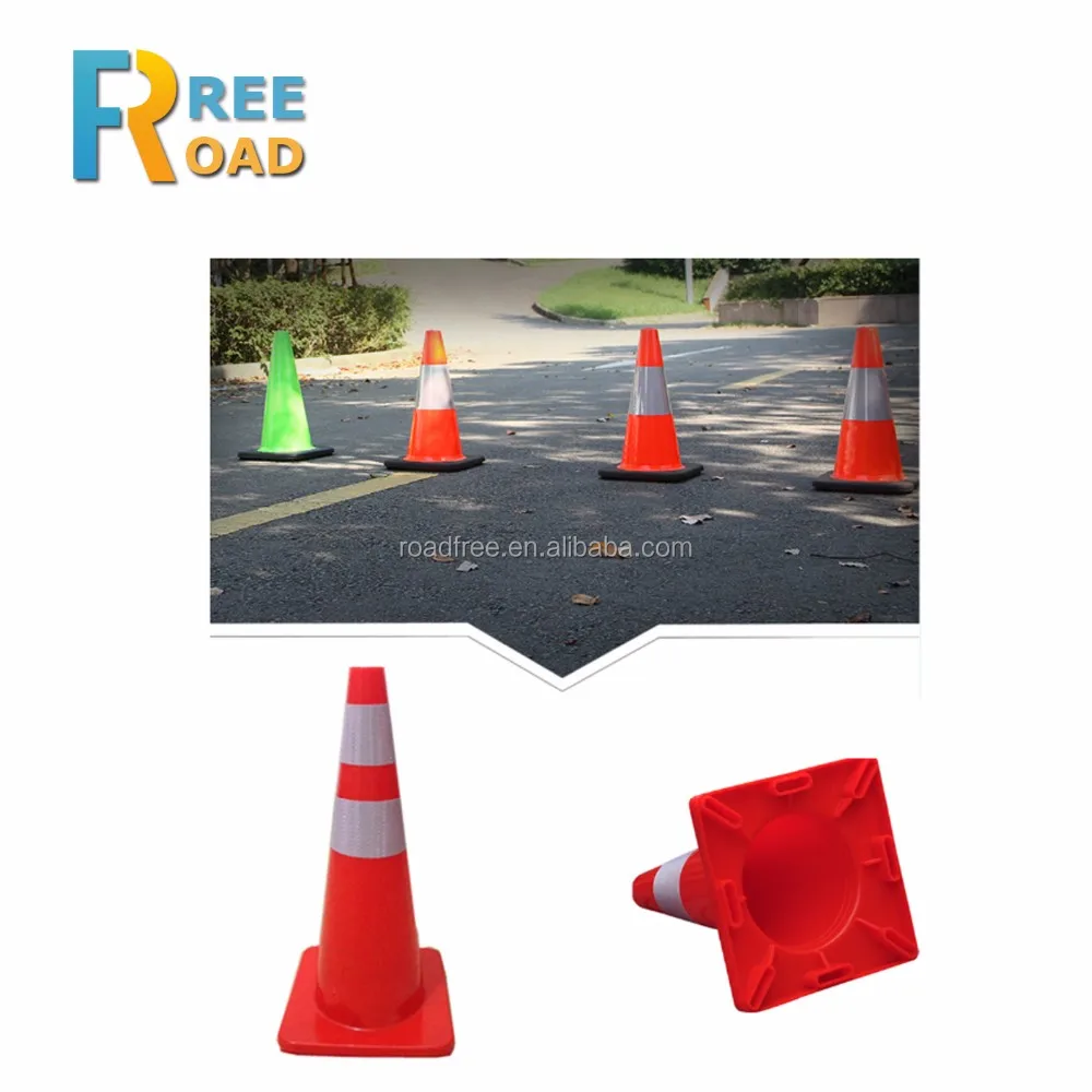 70cm PVC European Standard Road Warning Colored Safety Traffic Cone ...