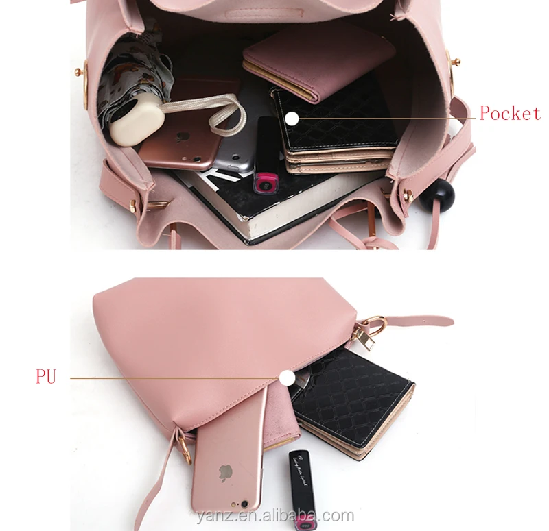 Wholesale Colors 3 Pieces Set Handbags For Girls Wallet Ladies Pars ...