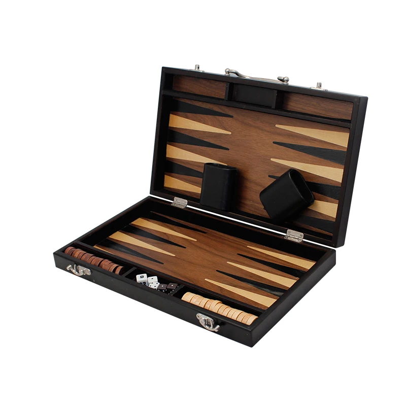 Wooden Backgammon Chips Foldable Backgammon Sets Box Backgammon Chess ...