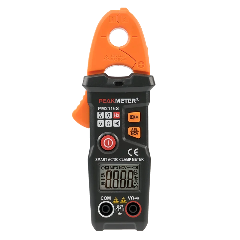Peakmeter Pm2116s Digital Clamp Meter For Ac/dc Frequency - Mini ...
