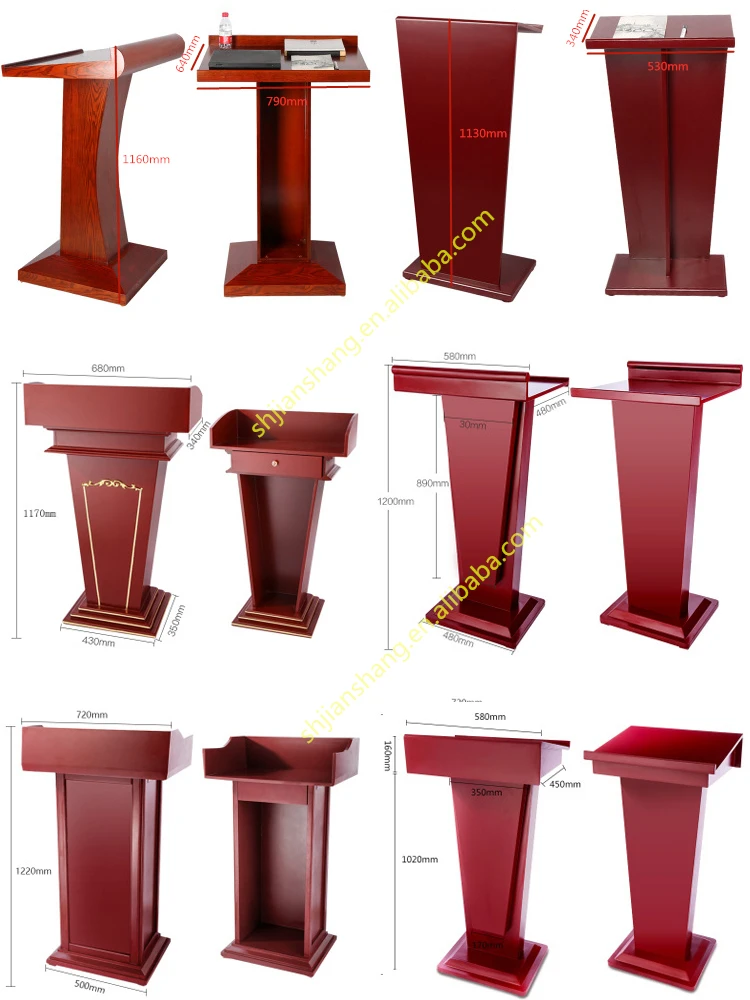 High Quality Wood Veneer Rostrum Podium Speech Desk Lecture Table - Buy ...