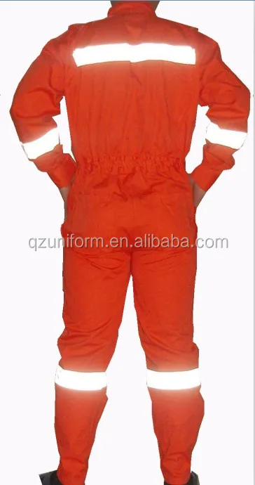 Orange Workers Overall Uniform With Reflective Tape For Mining ...