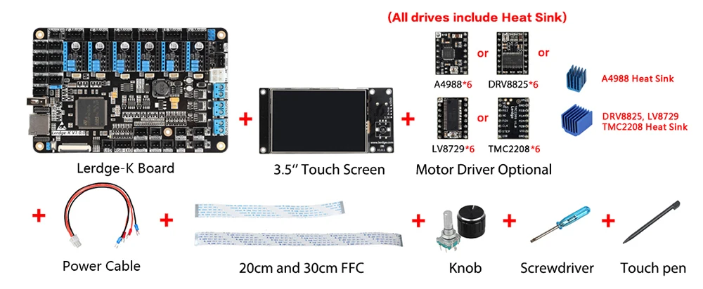 For Lerdge 3d Printer Board Arm 32bit Controller Motherboard For 3d ...