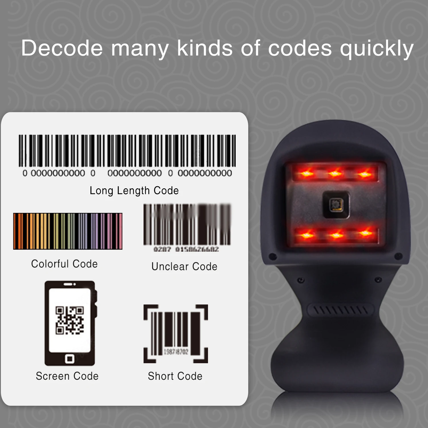 Symcode Omnidirectional Barcode Scanner 1d And 2d Support