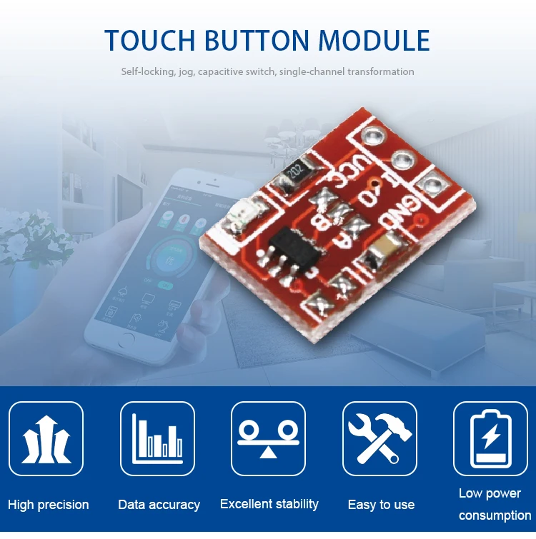 1 Channel Touch Module Capacitive Ttp223 Touch Sensor Switch - Buy ...