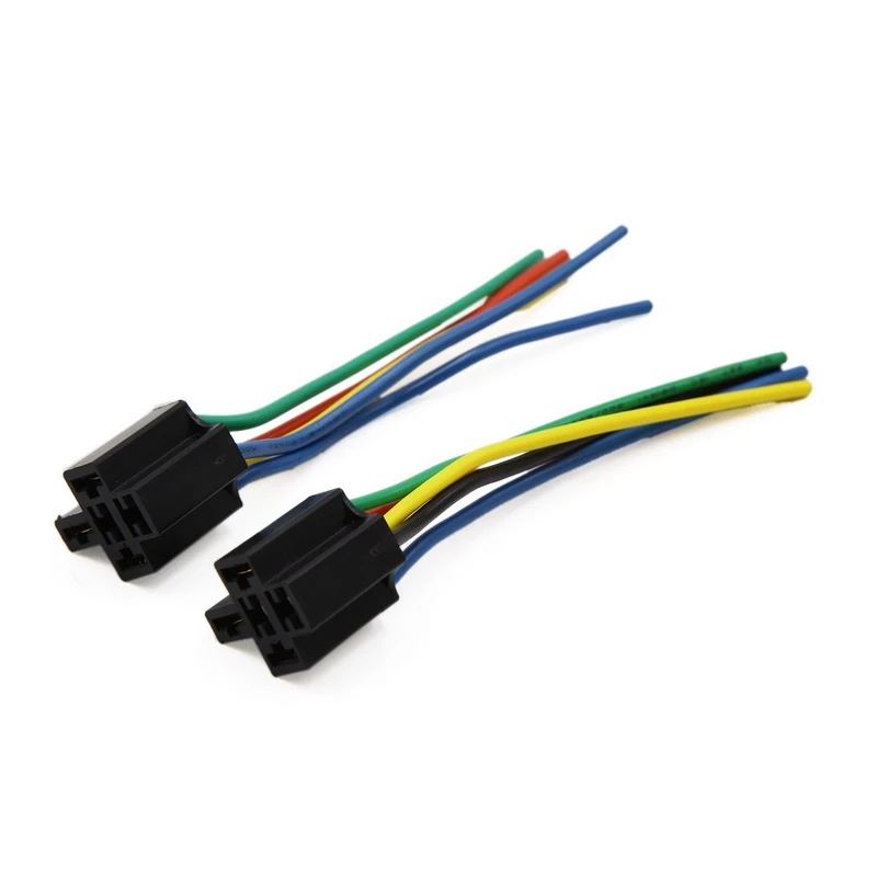 5 Terminals 5 Wires Relay Harness Socket for Car Vehicles