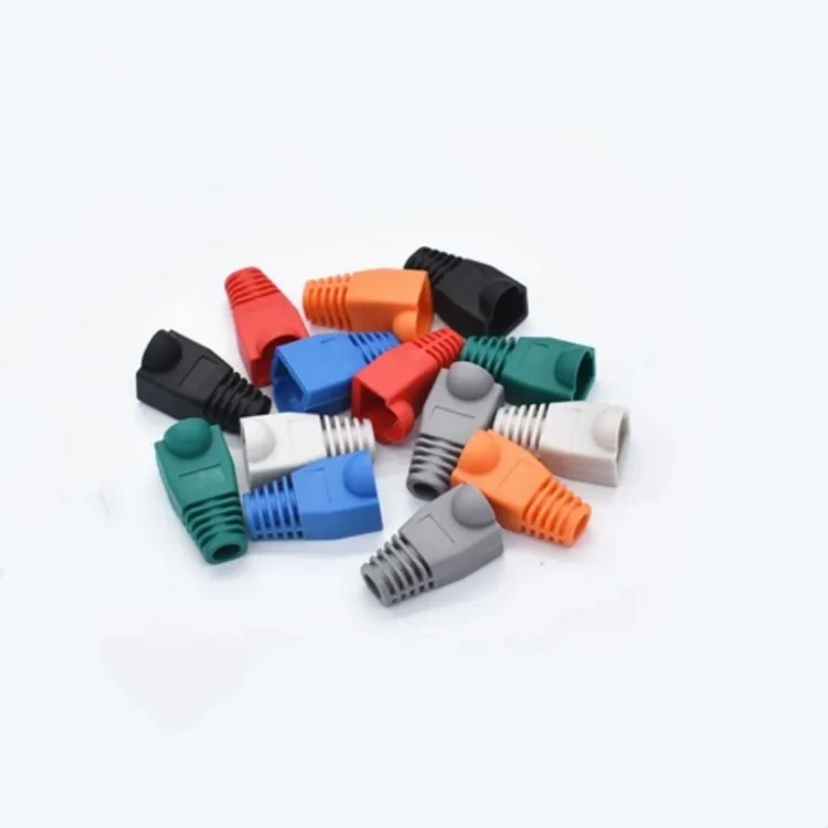New Rj45 Connector Modular End Cap Boot Head Cat5 Plug Ethernet Cable ...