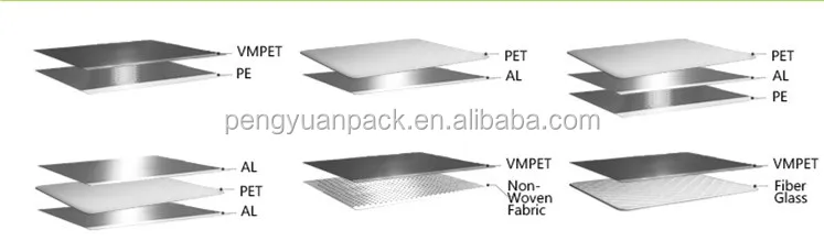 Laminated Aluminum Pet Film/al+pe Foil/pe Coated Aluminum Foil For ...