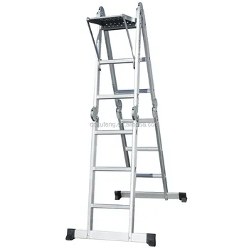 Durable Aluminum Multipurpose Husky Collapsible 12 Foot Step Ladder ...