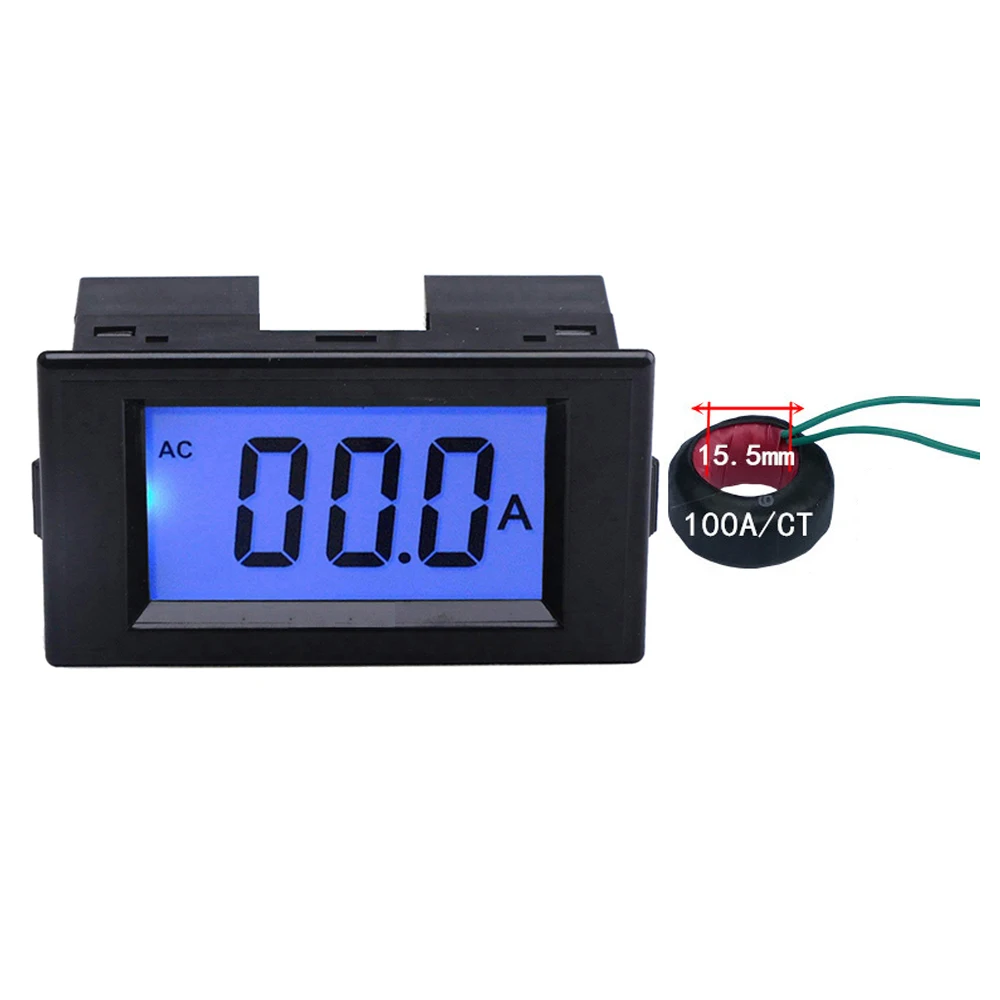 Lcd Display Digital Ammeter Ac 100a Current Amperemeter Amp Panel Gauge ...