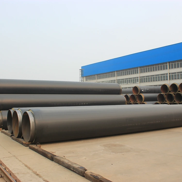 Black Welded Pipes Urban Underground Direct Buried Pre Insulated Dn350 ...