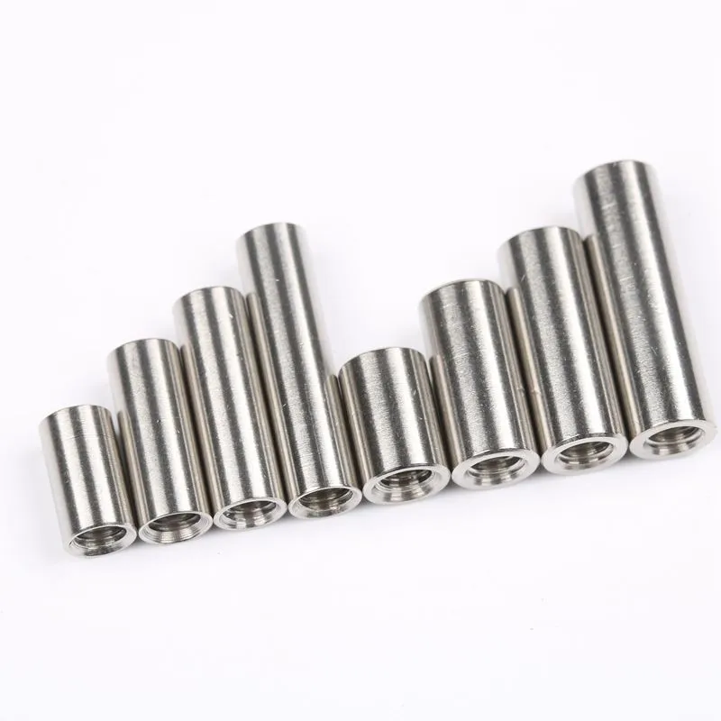 Stainless Steel Threaded Sleeve Rod Bar Stud Round Connect Nut Long Nut ...
