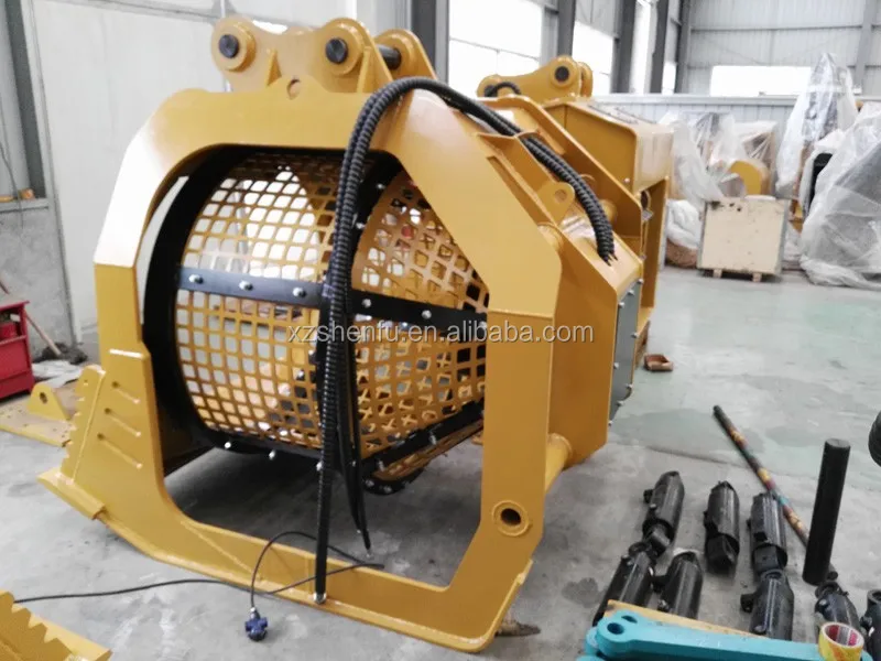 Excavator Rotatory Screening Bucket Sand Gravel Trommel Screen Bucket ...
