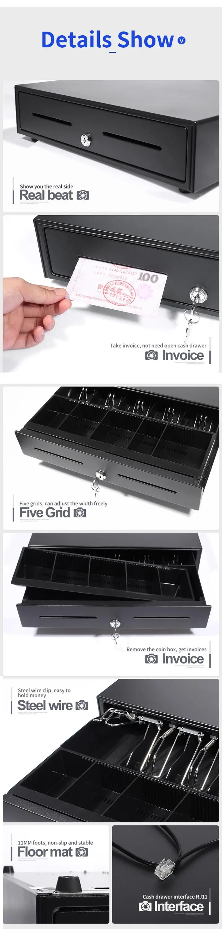 Hba-400c Point Of Sales Cash Register Till For Cash Register Cash ...