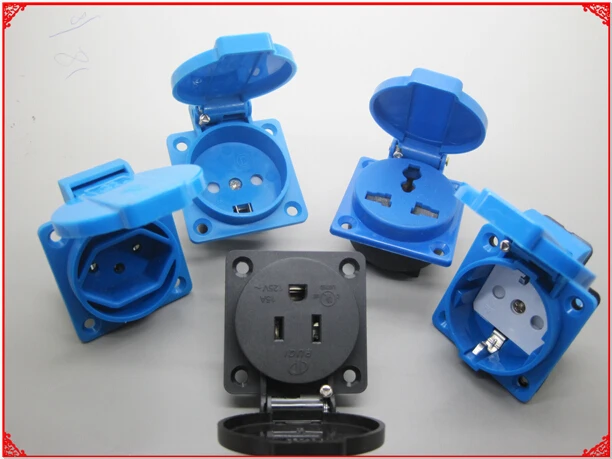 European Style Schuko Waterproof Socket Outlet Ip45 Germany Socket ...
