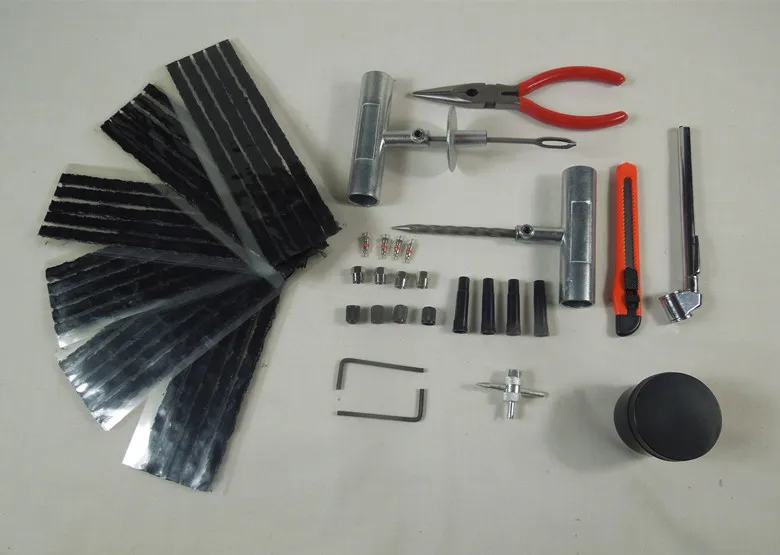 56PC Heavy Duty Tire Repair Kit - Tubeless Puncture Repair