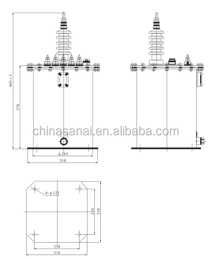 Jdx-10 10kv 11kv Outdoor Single Phase Oil-immersed Voltage Transformer - Buy Voltage Transformer ...