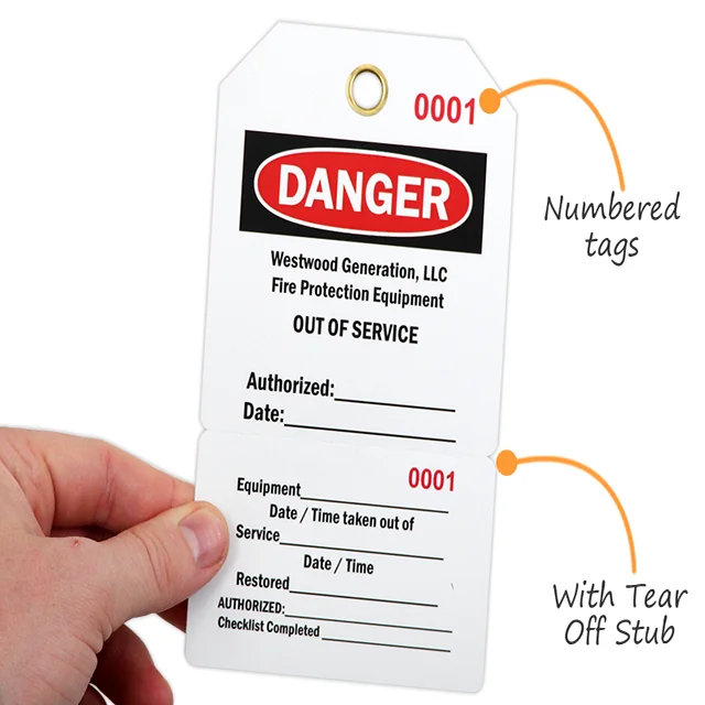 Numbered Security Tear Off Tag,Kraft Cardstock Perforated Tags ...