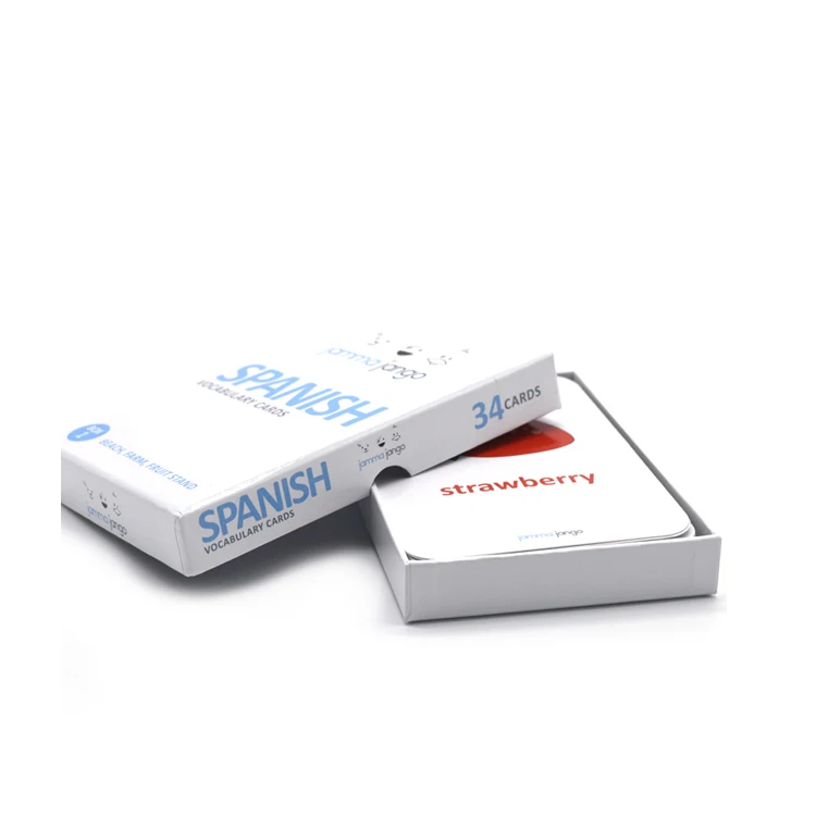 Wholesales Custom Printing Paper Kids Flashcard with Box