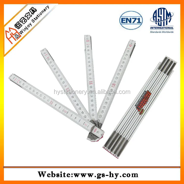 Folding Wood Rulers - Eco-Friendly 6.6 Feet Measuring Sticks