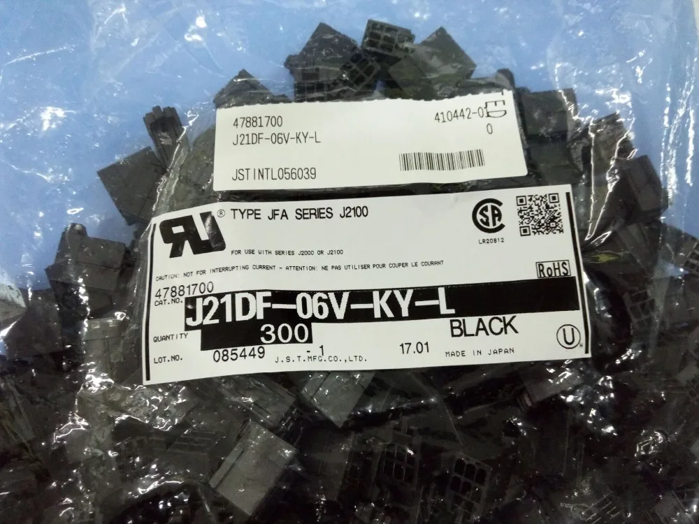2.5ミリメートルピッチj2000 Seriesコネクタj21df-06v-ky-l線ワイヤー6pin Jstコネクタ - Buy Jst ...
